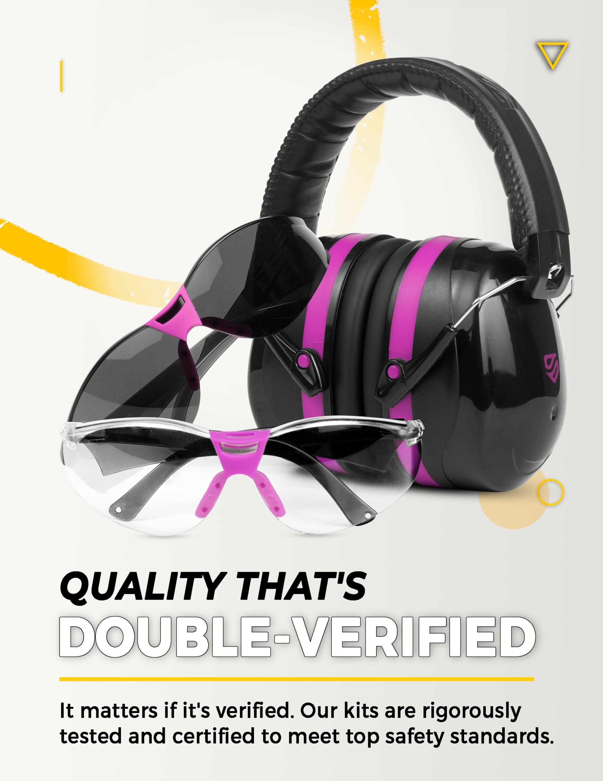 TRADESMART “His & Hers” Gift - Pink & Blue Shooting Ear and Eye Kits, U.S. Certified, for Women & Men