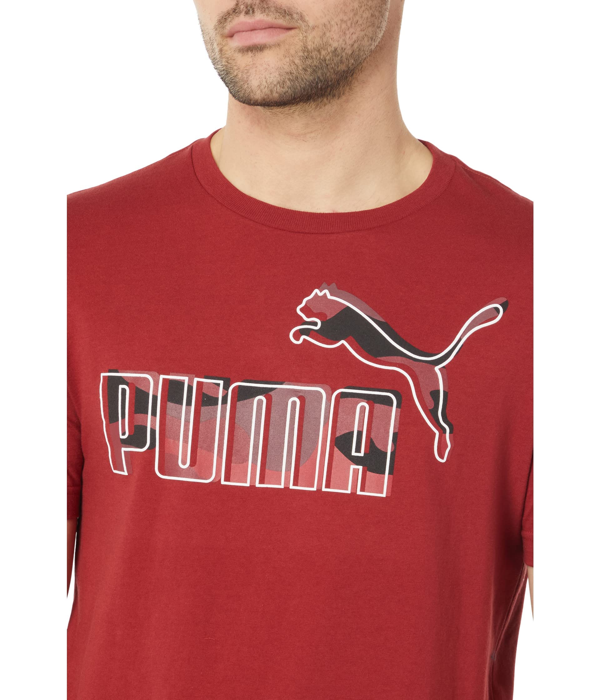 PUMA Men's Logo Camo Fill Tee (Available in Big and Tall Sizes)