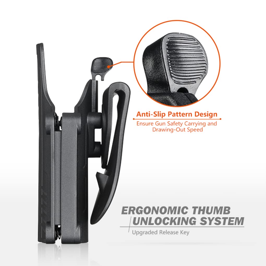 Mega-fit Thumb Release Holster with Paddle