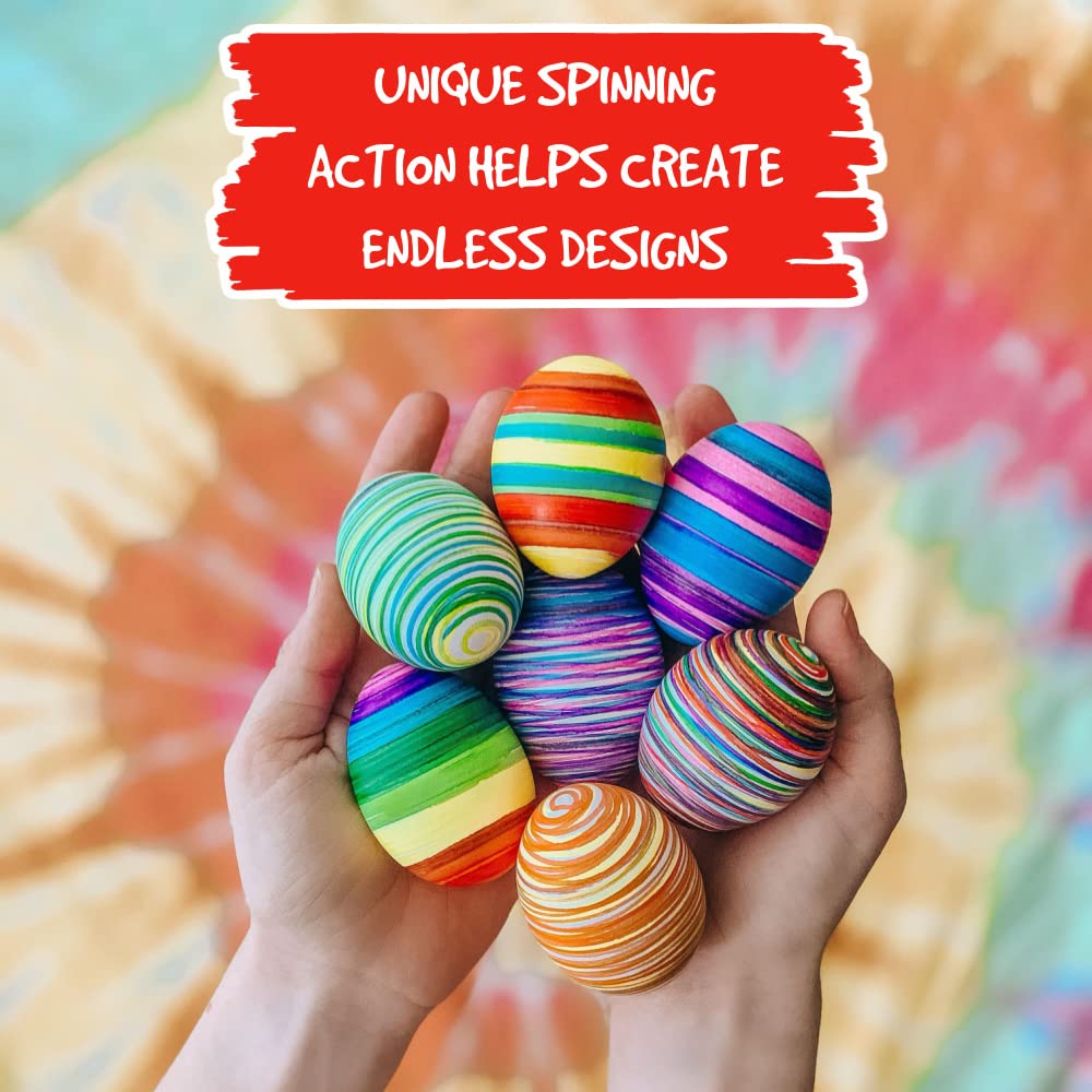 The EggMazing Easter Egg Mini Decorator Kit and 1 Dozen White Wooden Eggs - Year Round Arts and Crafts Activity