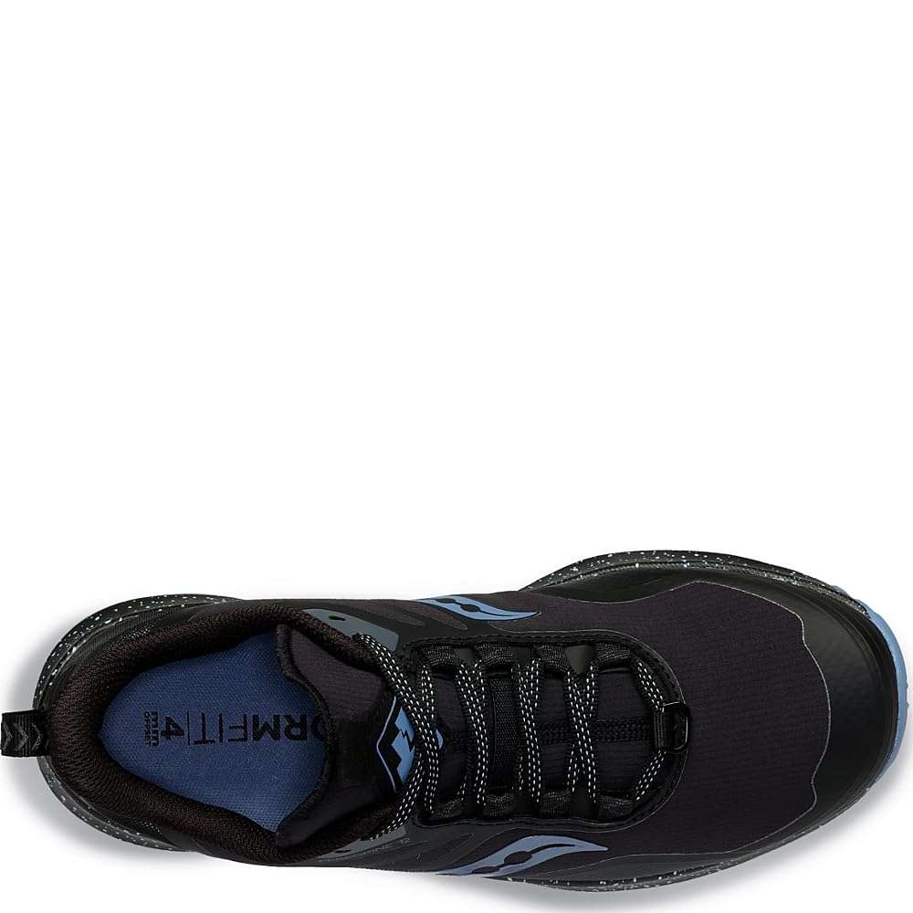 Saucony Women's Peregrine Ice+3 Trail Running Shoe, Black/Summit, 8.5