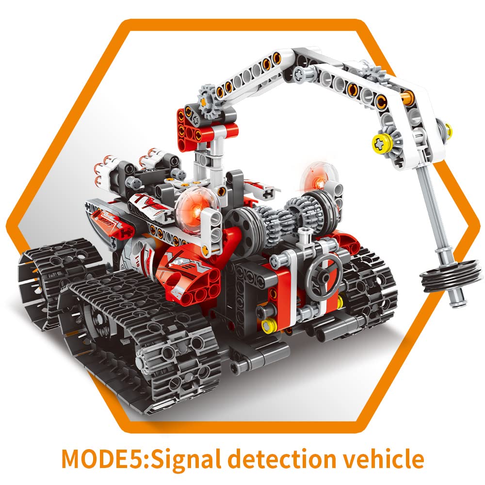 Mesiondy 5-in-1 RC Building Block Robot, Remote & APP Controlled, STEM Educational Toy for Ages 6-12 (534PCS)