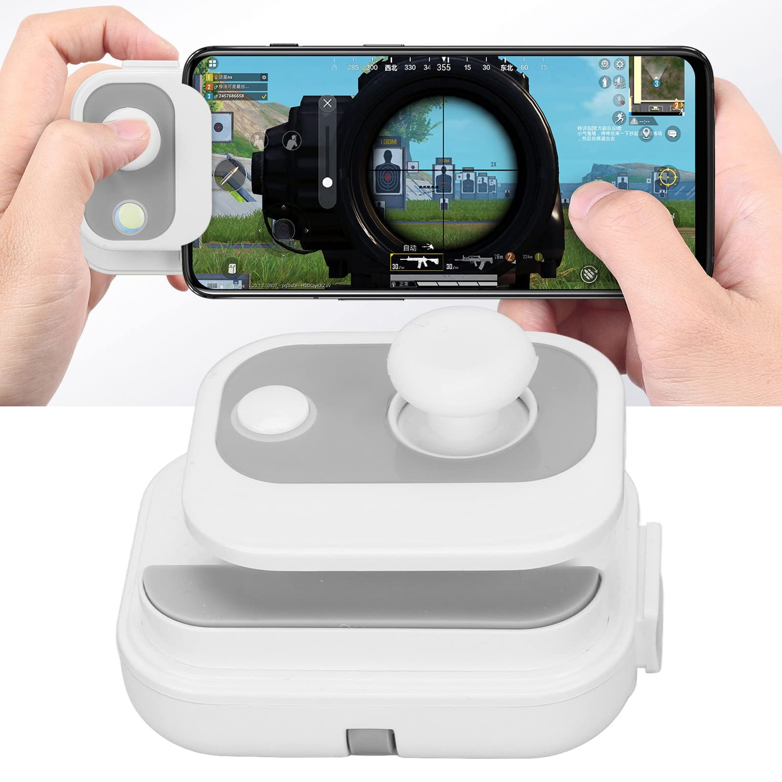 VINGVO Game Control Touch, 4 Modes Comfortable Grip 3.4V Mobile Phone Game Joystick Portable for Android for Tablets (White)