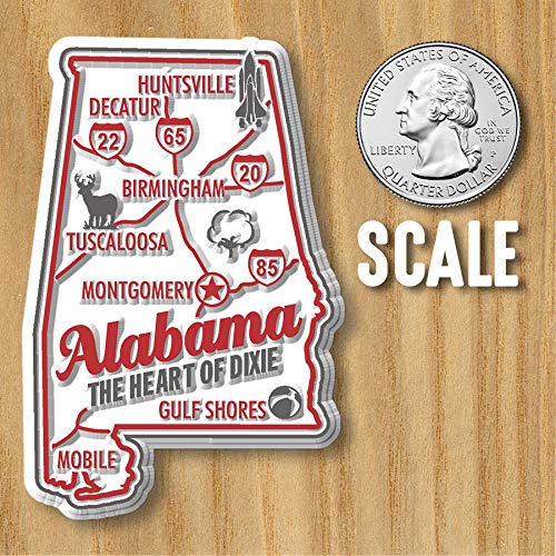 U.S. Premium State Map Magnet Set by Classic Magnets, 51-Piece Set, Collectible Souvenirs Made in The USA