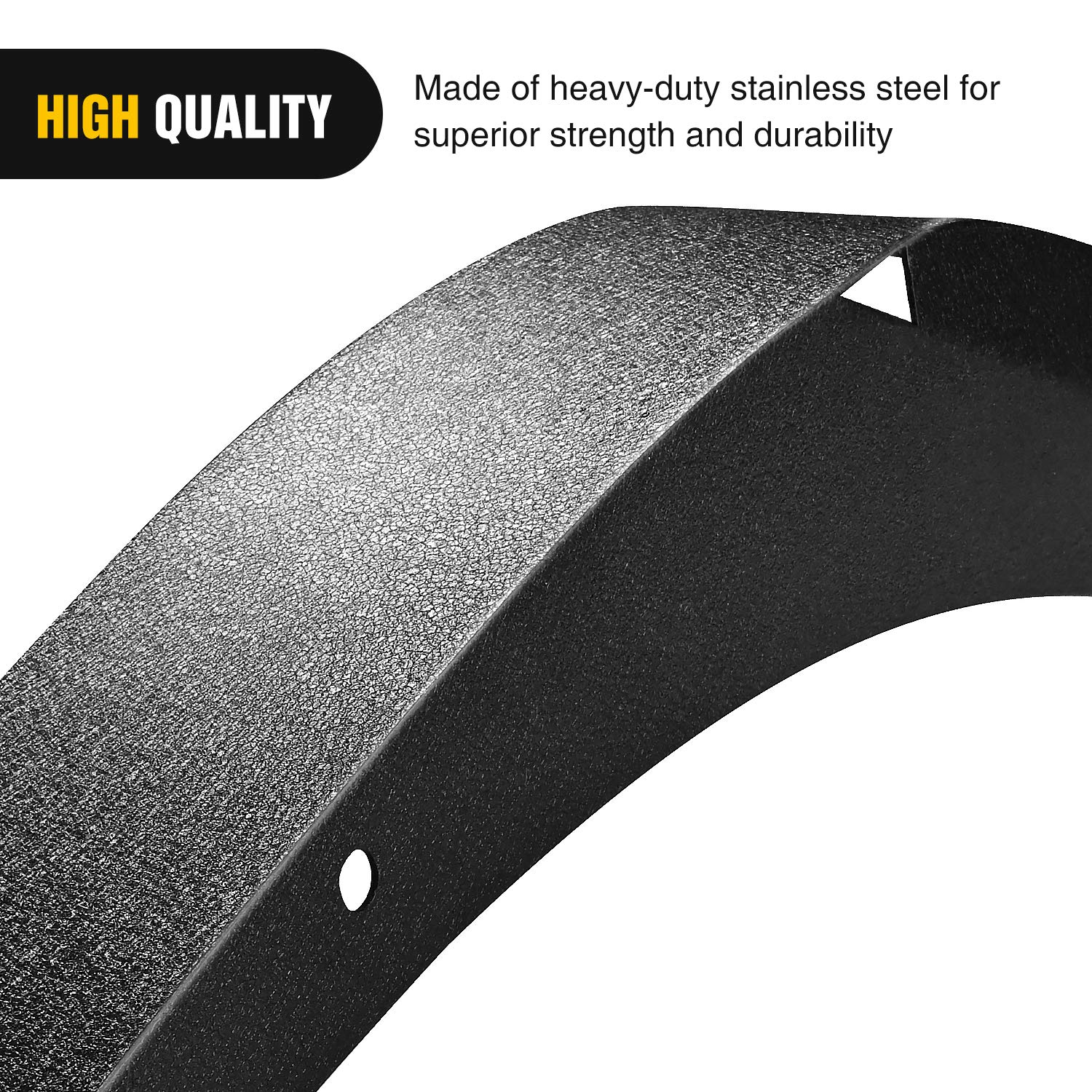 Nilight Off-Road Fender Flares Kit Compatible with 2007-2018 Wrangler JK (2/4 Doors) Heavy-Duty Solid Steel Black Textured Fenders for Unlimited JK Front & Rear Flat-4pcs,2 Years Warranty (JK-63D)