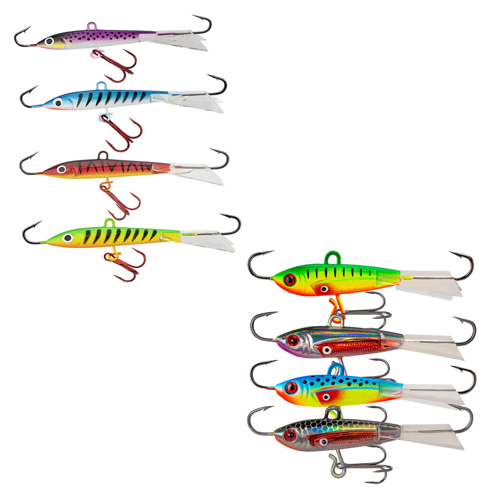 THKFISH Ice Fishing Jigs Vertical Jigs Kit Ice Fishing Tackle B-18g+D-18g