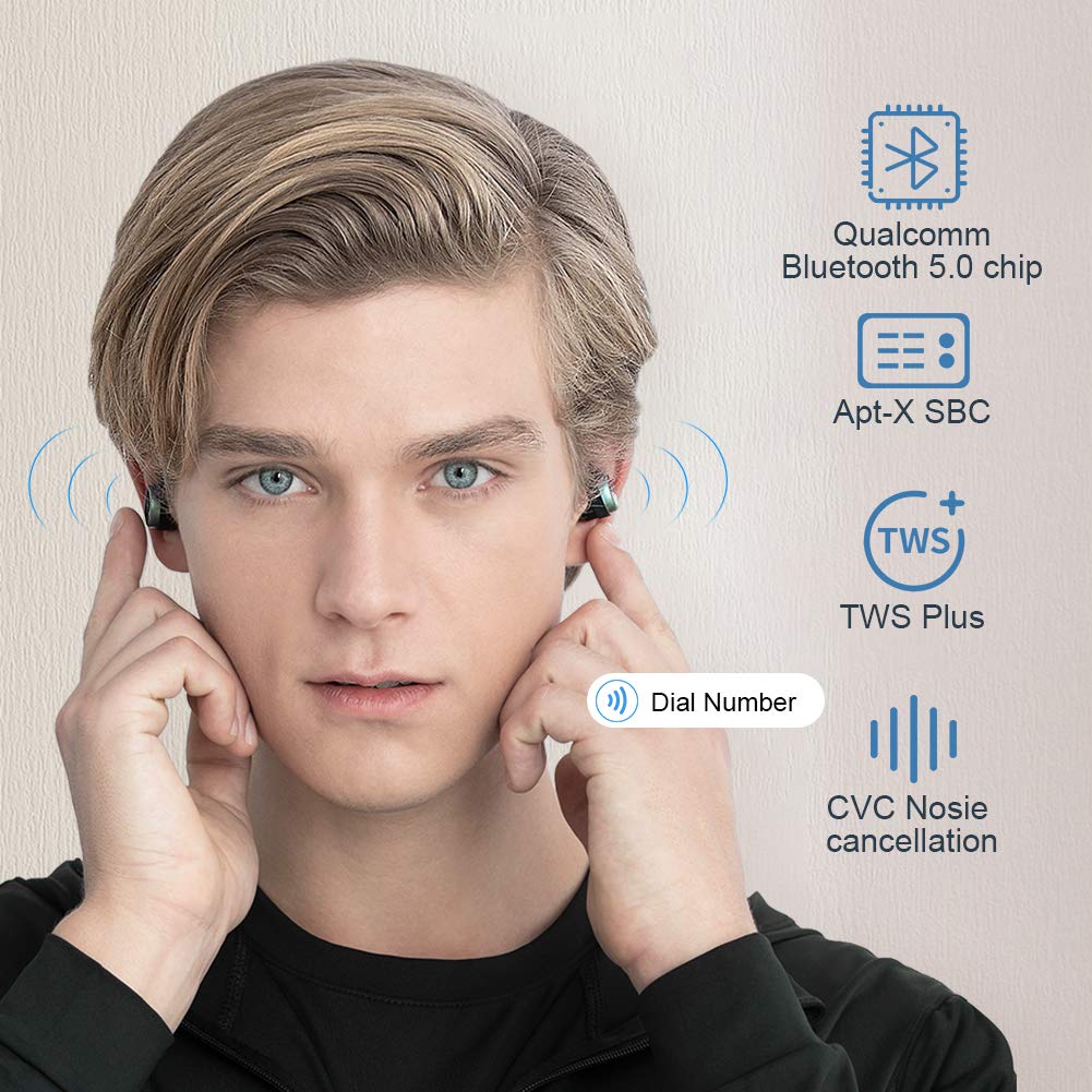 Nillkin Comfortable Wireless Earbuds, True Wireless Earbuds Bluetooth 5.0 65 Hours Battery Life with Charging Case Bluetooth Headphones Mic True Wireless Headphones Deep Bass for Sport S21 Ultra