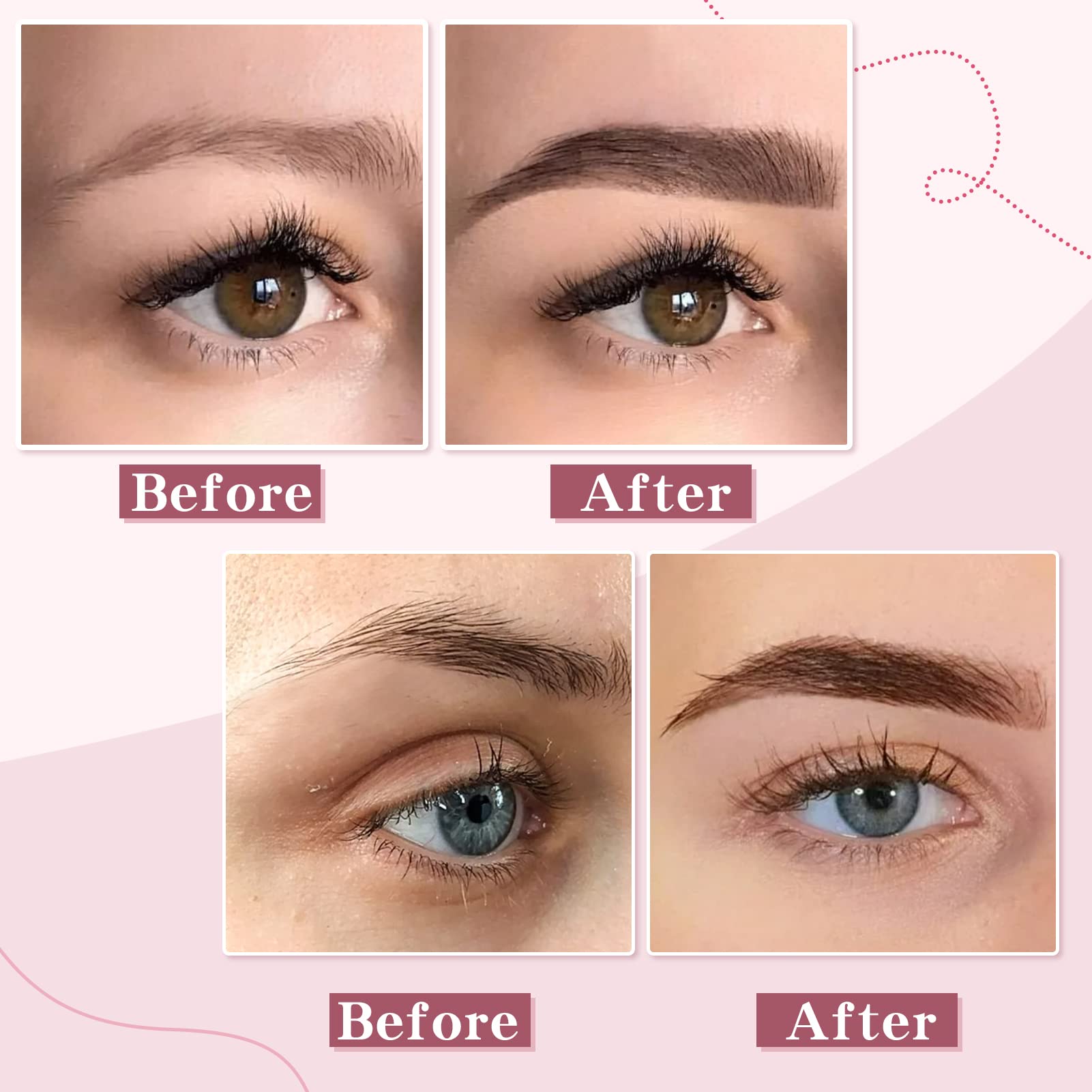Vlasy One Pair Women Handmade False Eyebrows Human Hair Fake Eye Brows Lace Eyebrows Natural Eyebrows Makeup for Lady(KS-W733-3#)