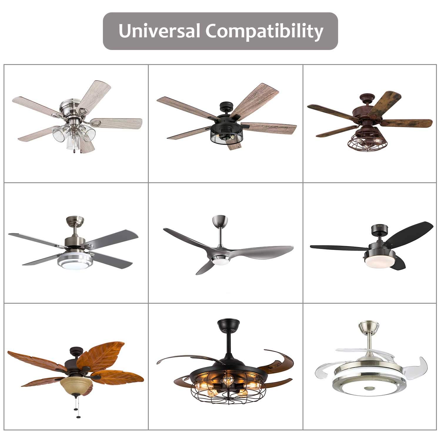 Smart WiFi Ceiling Fan and Light Remote Control Kit, Universal Fan Controller Works with Alexa Google, Fan Speed Timing & Light Remote Switch Replacement for Hunter Harbor Breeze Honeywell and More