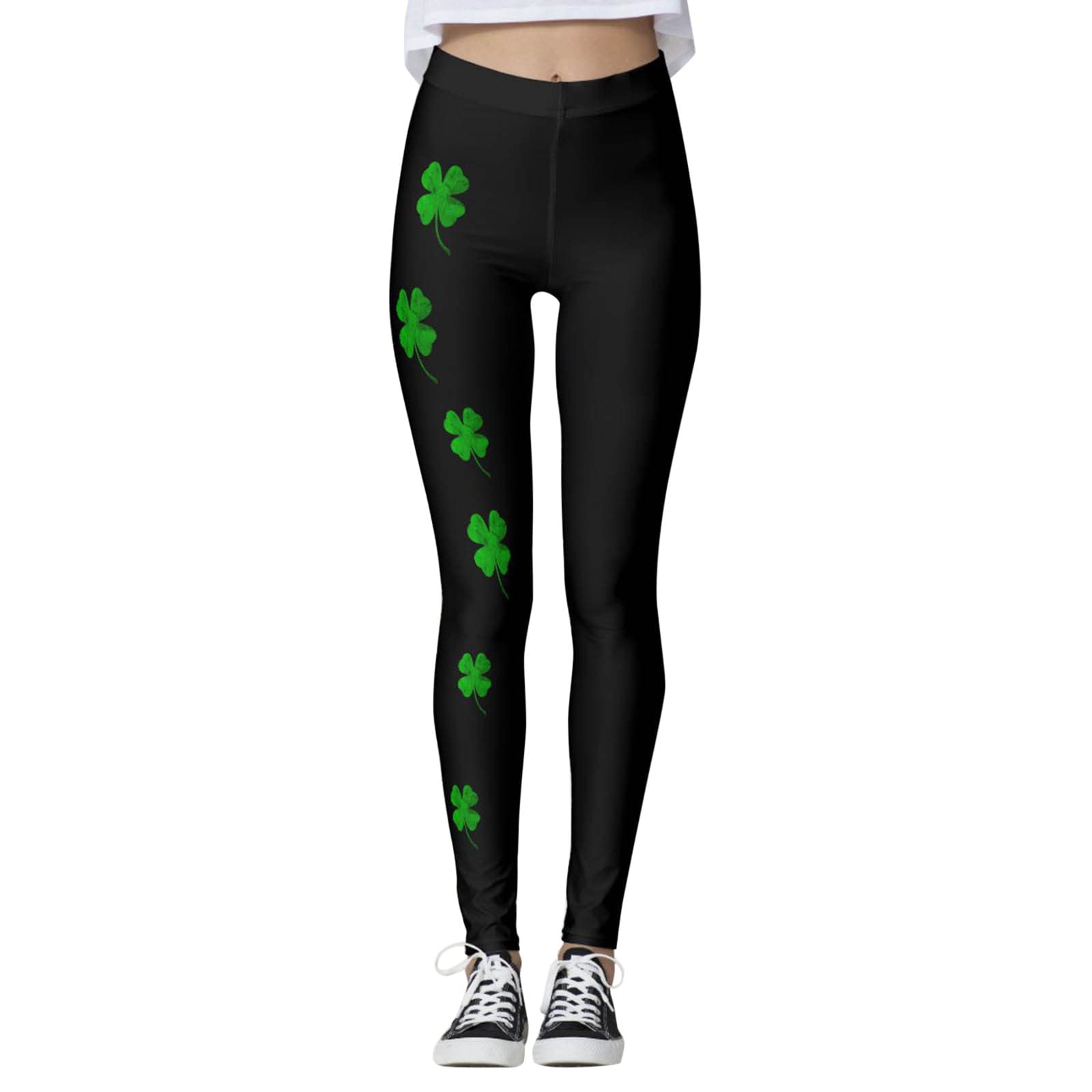 Women's St. Patrick's Day Irish Green Shamrock Leggings Athletic Leggings Butt Lifting Ultra Soft Skinny Pant