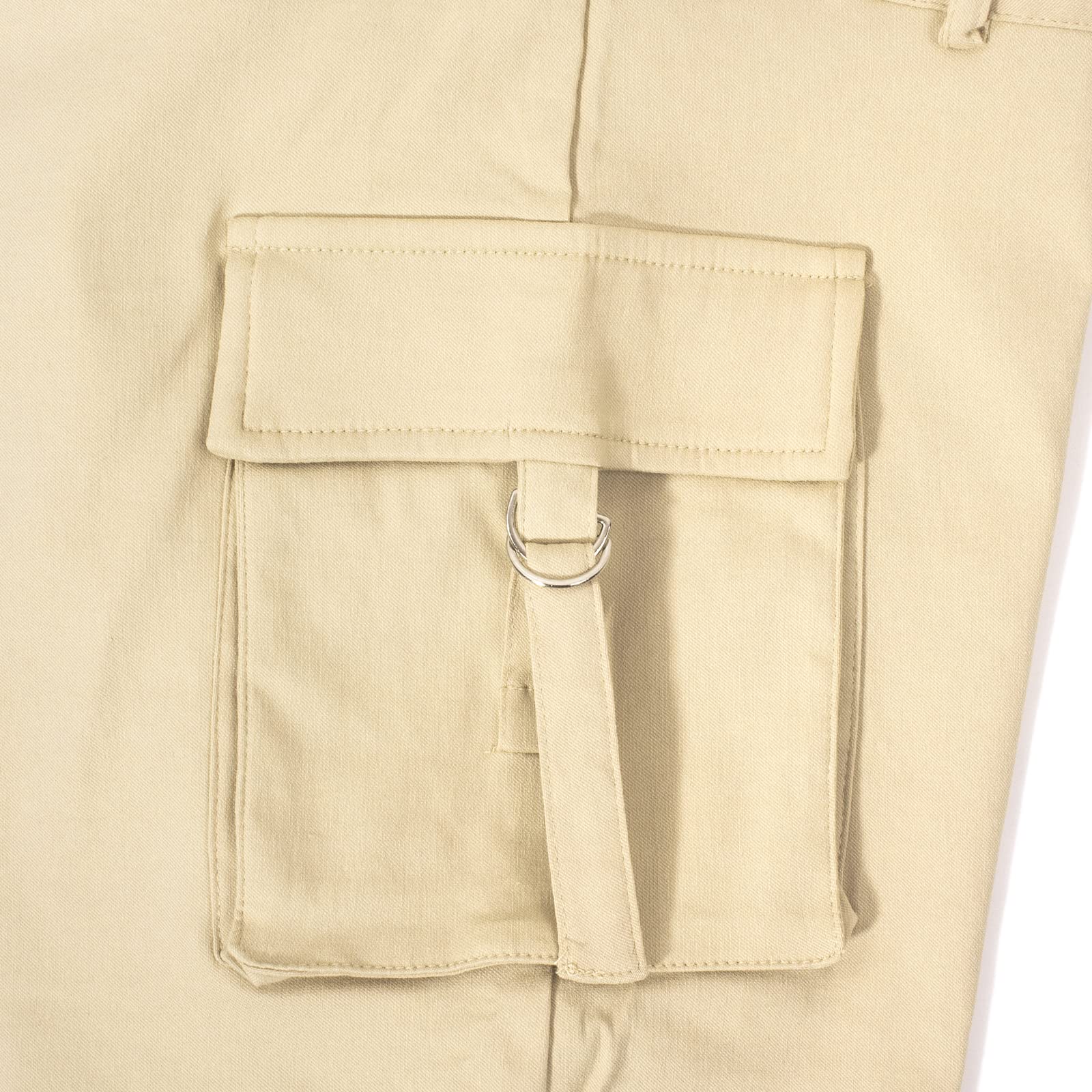 VWIWV Women's High Waisted Shorts with Side Pockets Casual Stretch Short Pants Khaki