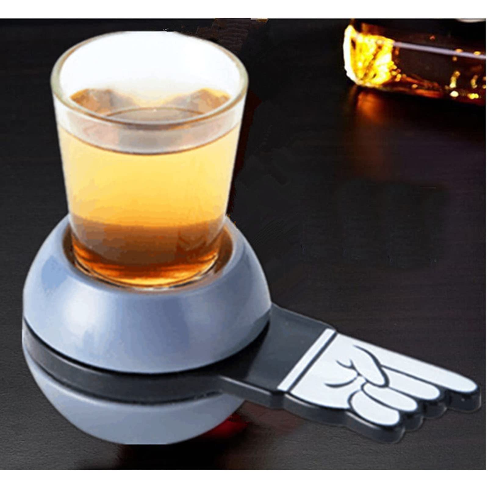 Spin the Shot Drinking Arrow Oointer Turntable, Bar Family Party Drinking Game Supplies, Shot Glasses,Shot Spinner (Cup Included)