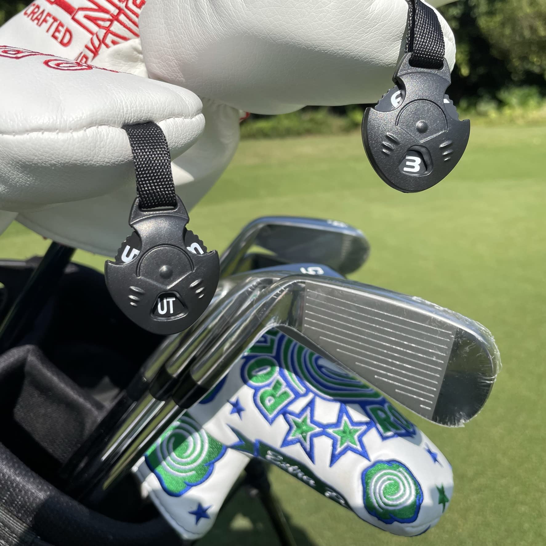 Studio Crafted 0 Putts Given Driver Fairway Woods Hybrid White Golf Head Covers (Fairway Wood Cover)