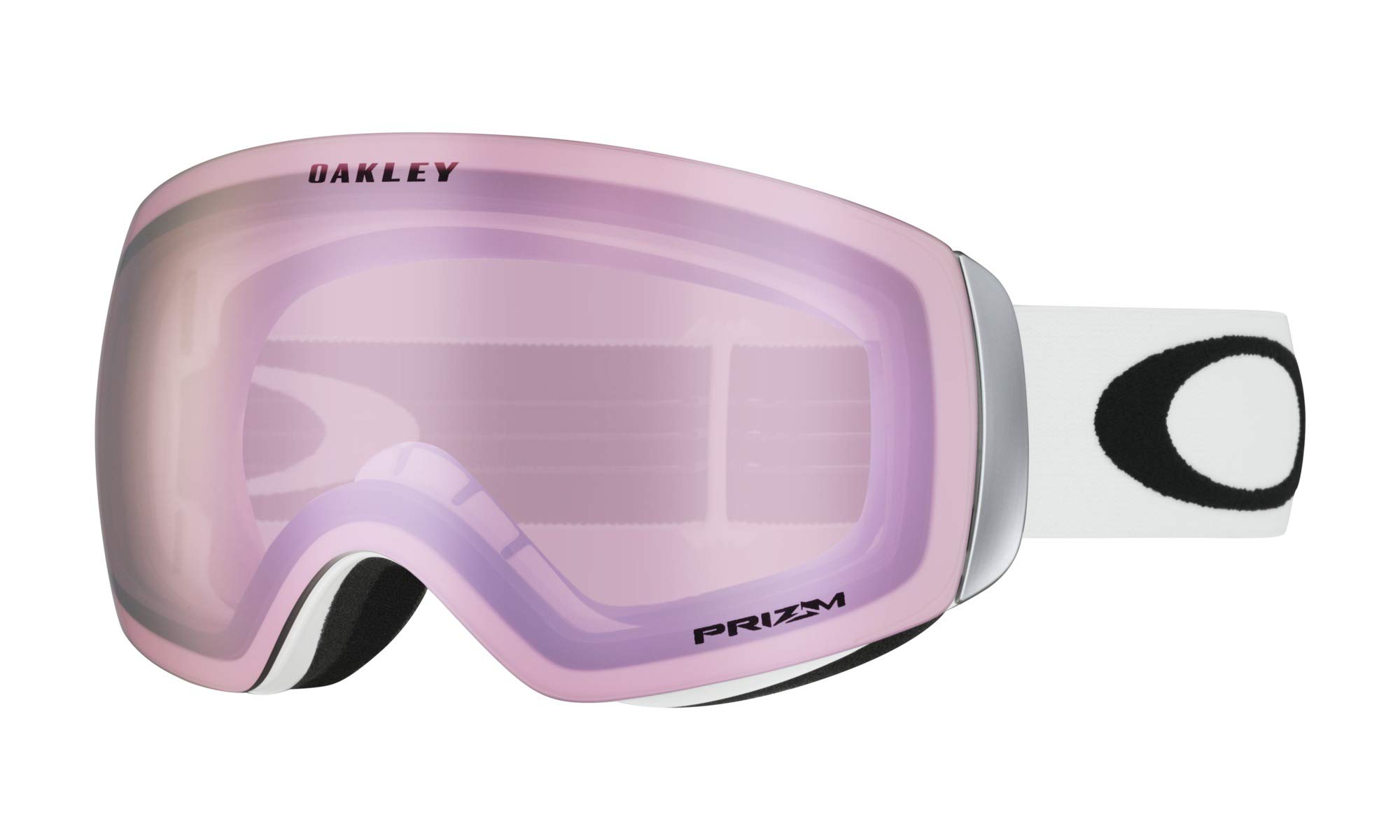Oakley Flight Deck XM Snow Goggle (Matte White Frame/Prizm HI Pink Iridium Lens) with Lens Cleaning Kit