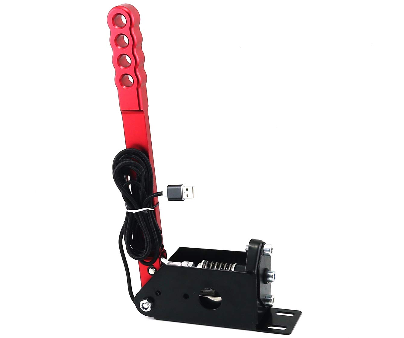 Pnndee 14 Bit PC SIM USB Handbrake with Clamp for Racing Games G25/27/29 T500 FANATECOSW Dirt Rally (red)