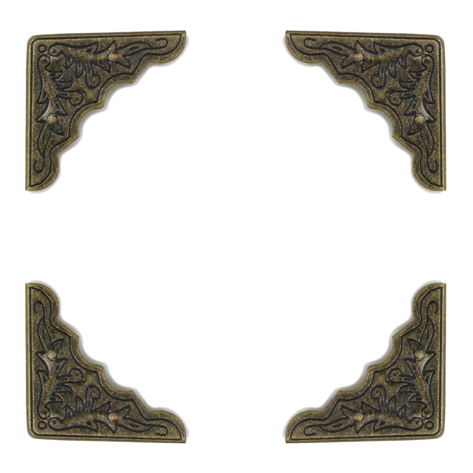 UTALIND 20 Pieces Bronze Bird Pattern Metal Box Corner Protectors Edge Safety Bumpers Cabinet Furnitur Corner Guards