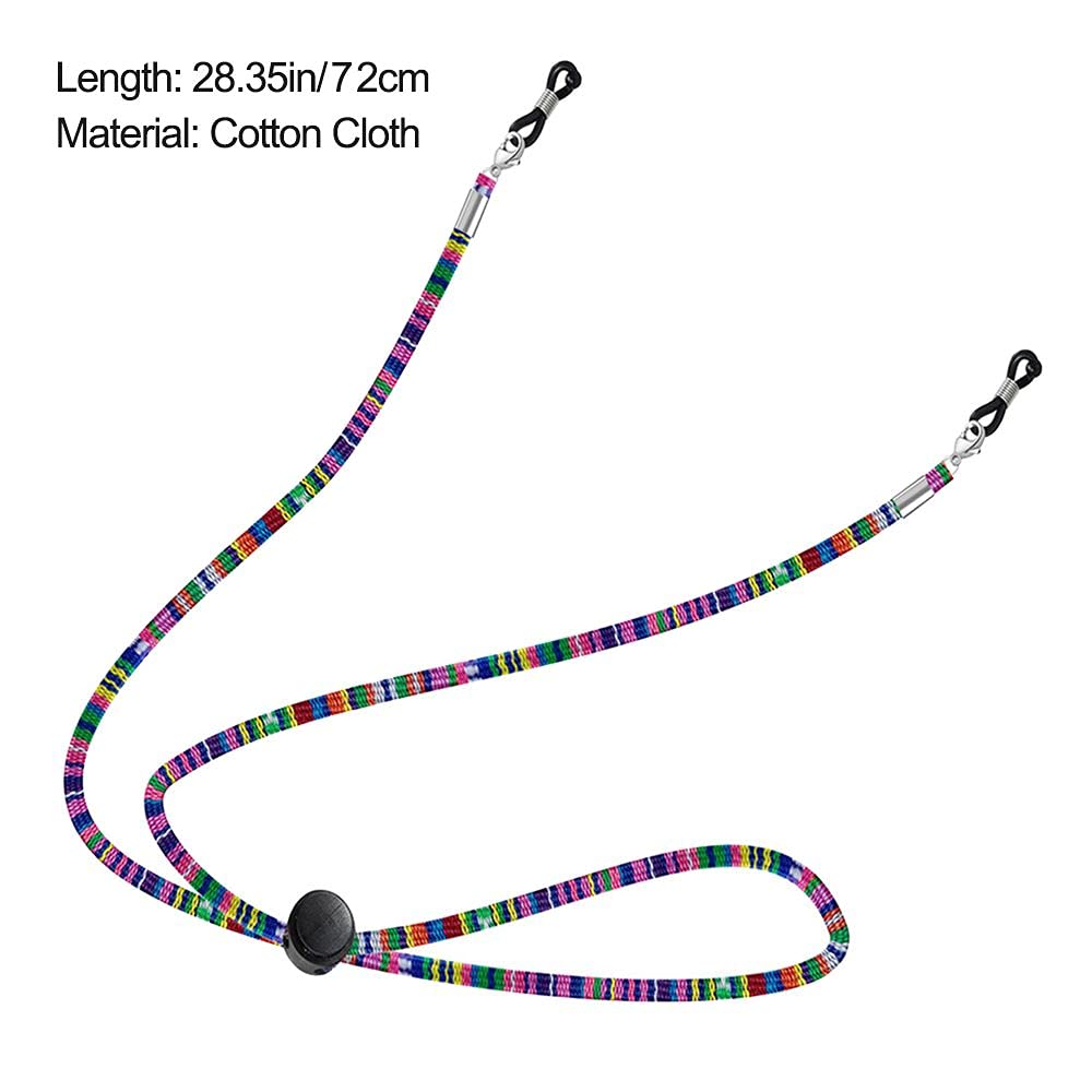 Tvoip 10Pcs Portable Ethnic Pattern Neck Buckle Lanyard Hanging String Neck Strap Hat Chin Cord Glasses Masks with Adjustable Cord Fastener,Unisex Removable Sun Hat Chin Strap
