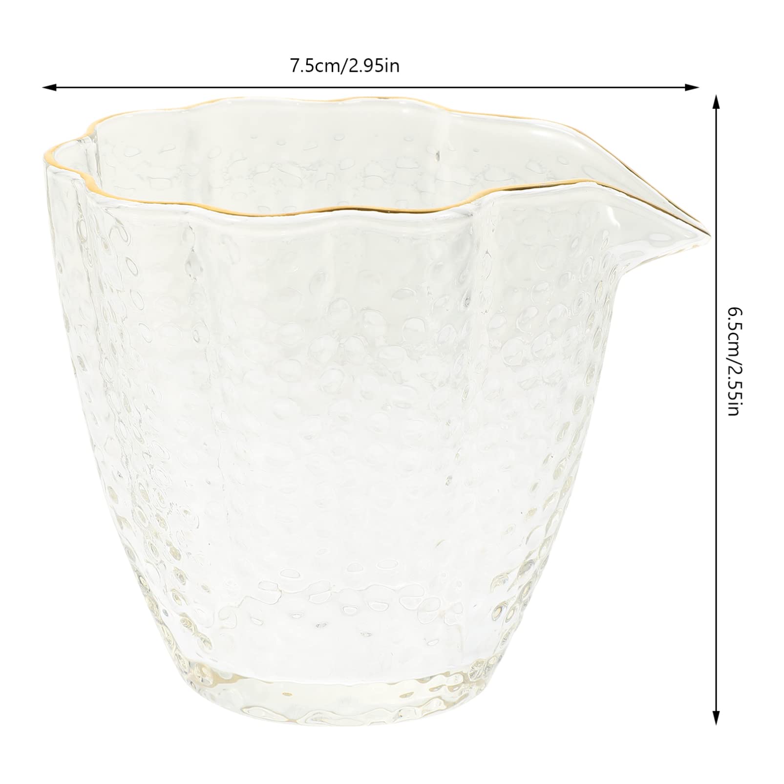 UPKOCH Glass Tea Pitcher Small Milk Tea Serving Mug Gong- - Tea Fairness Cup Clear Chinese Kungfu Teaset Cup China Gongfu Sharing Pitcher for Party