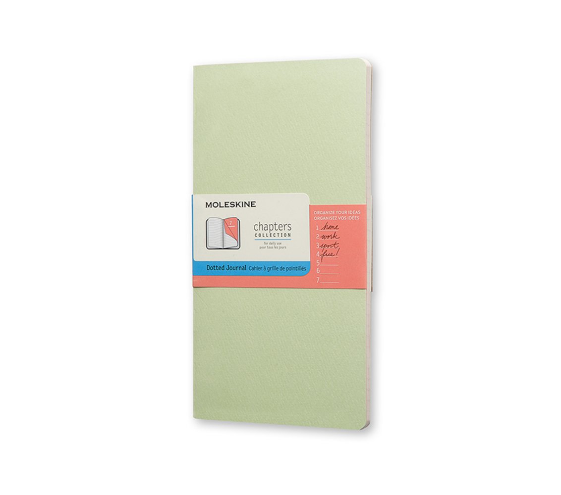 Moleskine Chapters Journal, Slim Pocket, Dotted, Mist Green, Soft Cover (3 x 5.5)