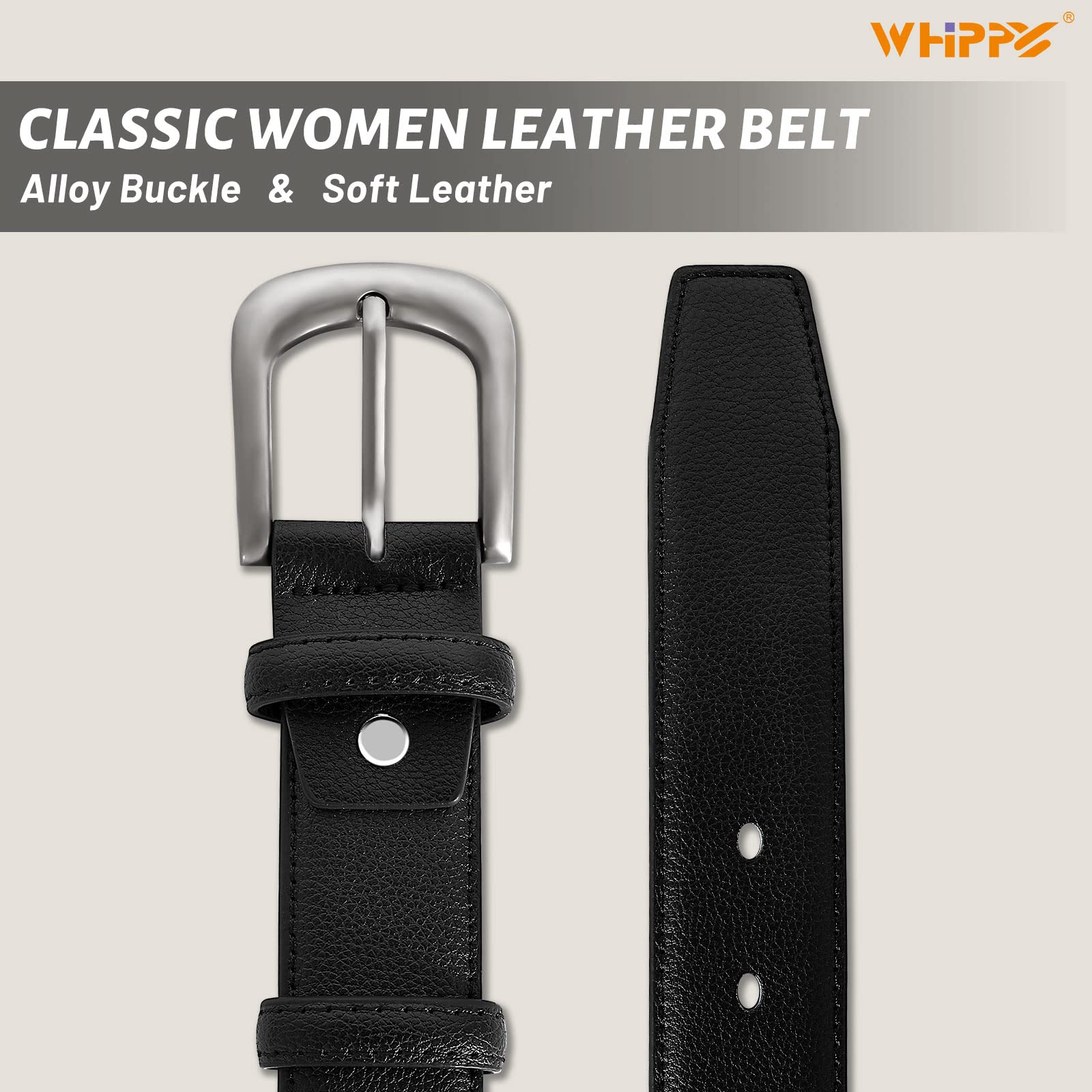 WHIPPY Women Leather Belt
