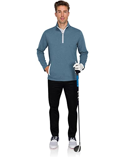 Three Sixty Six Men's Pullover Sweater - Dry Fit Breathable Half Zip Golf Jacket 4-Way Stretch Moisture Wicking & Anti-Odor