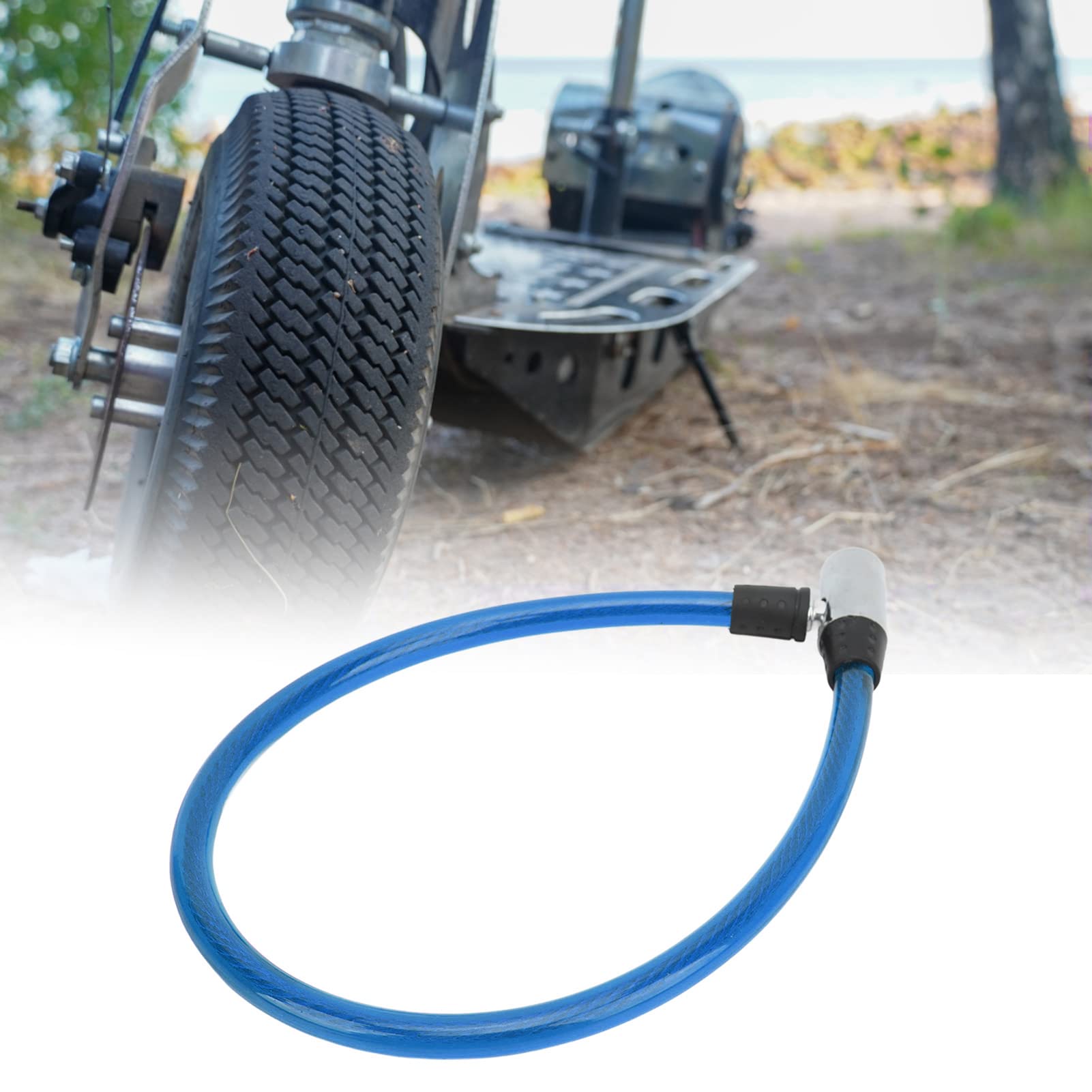 Qqmora Bicycle Lock Cable, Cable Lock Two Keys for Bike for Motorcycle for Gate(Blue)