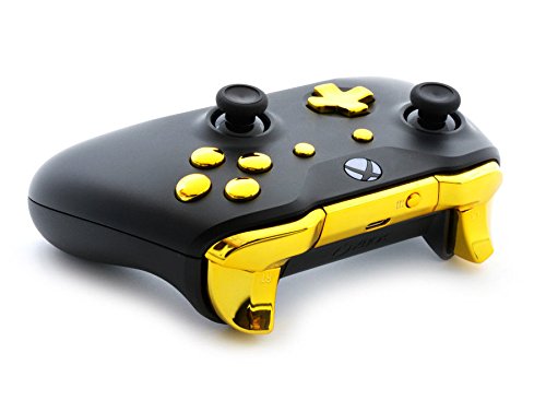 MODDEDZONE Custom Wireless UNMODDED Controller for Xbox One S/X and PC with Exclusive and Unique Designs - The Perfect Gaming Gift for Enthusiasts, Expertly Crafted in the USA - Black/Gold