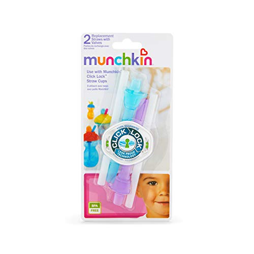 Munchkin® Click Lock™ Replacement Straws, Blue/Purple, 4-Count (Packaging May Vary)