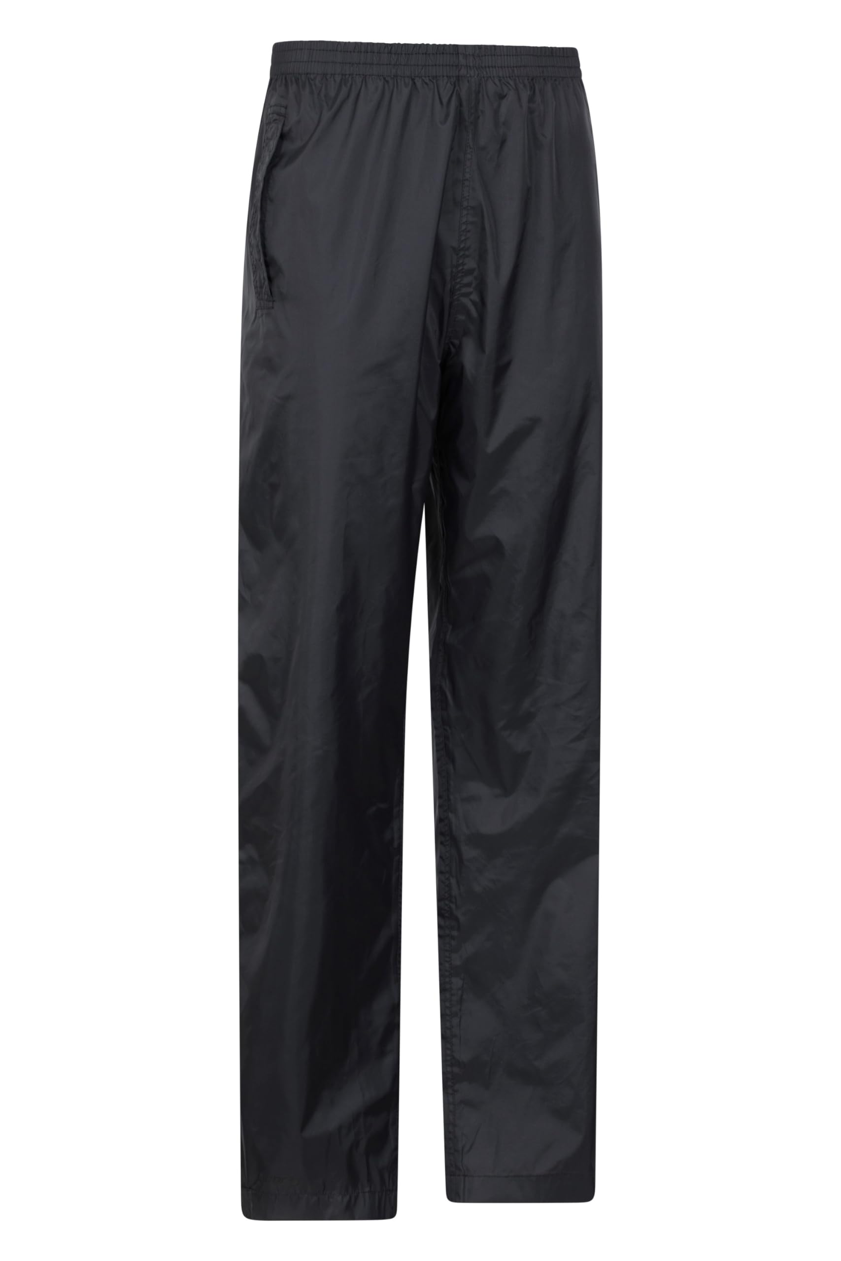 Mountain Warehouse Pakka Womens Waterproof Rain Over Pants - Packaway Bag Black 8