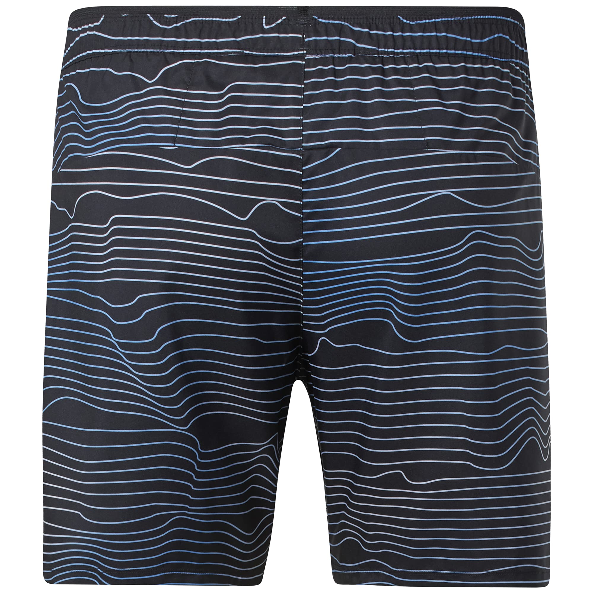 Reebok Men's Standard Speed 2.0 Shorts, Black/Blue All Over Print, Medium