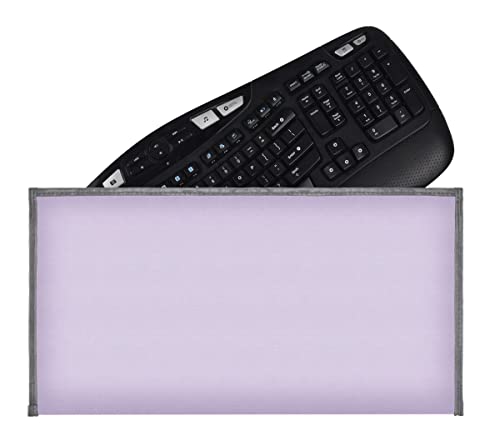 Universal Computer Keyboard Dust Bag Case Sleeve Pouch for Logitech K350 MK550 K380 MK120/Razer/Das/Havit/Apple Magic Keyboard,Wireless/Wire Computer/Gaming PC Keyboard Protective Dust Cover-Purple