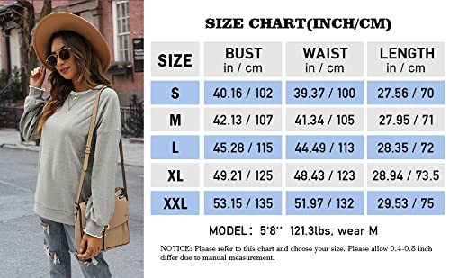 Sousuoty Black Crewneck Sweatshirt Women Cute Oversized Sweaters Color Block S