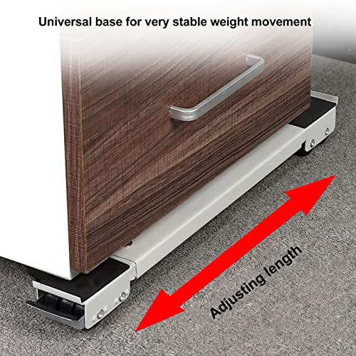 MEKOTRIN Extendable Appliance Roller Bearing Stand Heavy Items Rack Machine Rack Washing Machine Mobile Roller Water Dispenser Refrigerator Brackets Dryer Type Adjustment Load Bearing