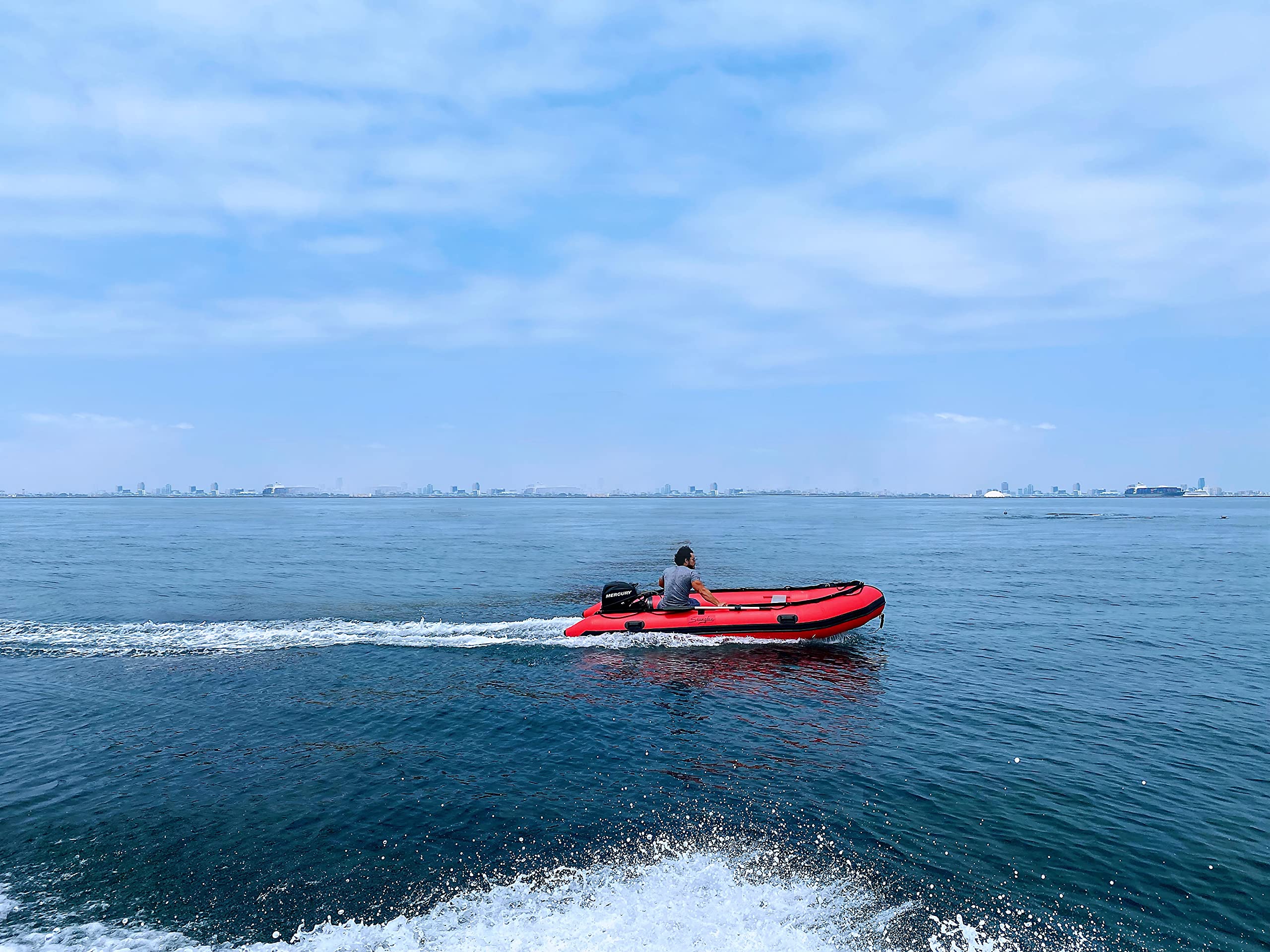 Seangles Inflatable Dinghy Boat with Aluminum Floor and Aluminum Transom - Inflatable Boat for Adults Heavy Duty - USCG Approved