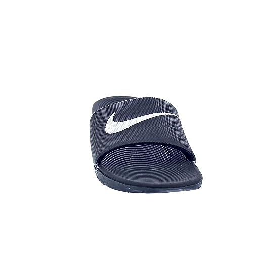 Nike Girls Kawa Slide (GS/PS) Athletic Sandal, Black/White, 5 Little Kid