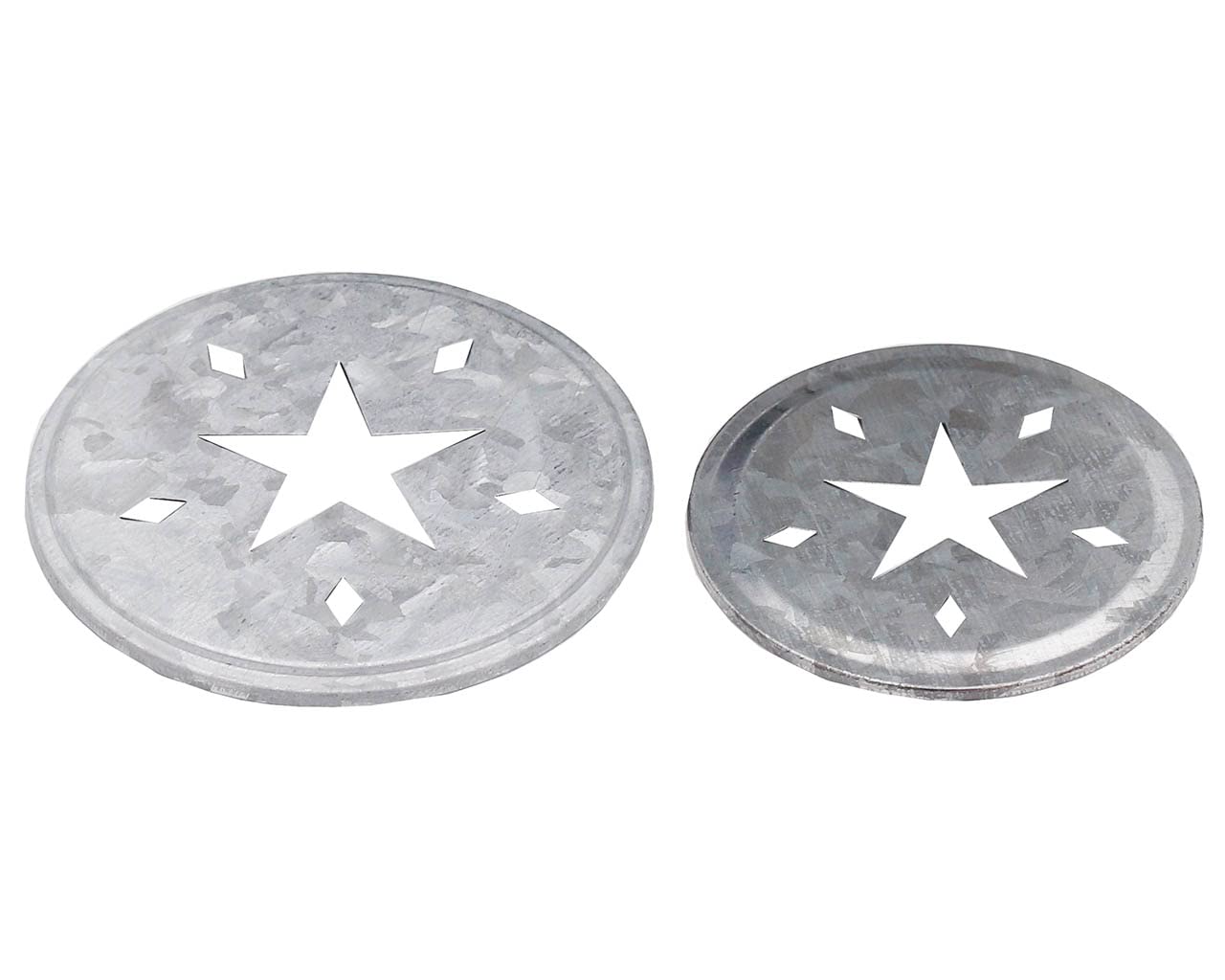 Star Cutout Galvanized Metal Lid Inserts for Mason, Ball, Canning Jars (10 Pack, Regular Mouth)