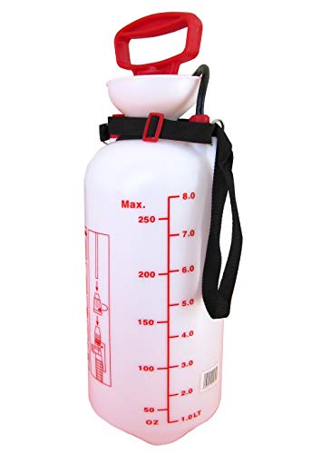 TABOR TOOLS 2.0 Gallon Lawn and Garden Pump Pressure with Pressure Relief Valve, Adjustable Shoulder Strap, and Adjustable Wand Nozzle (2.0 Gallon, Yellow Wand). N80A.