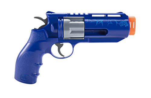 Rekt Jury Revolver CO2-Powered Foam Dart Blaster Pistol Gun, Blue