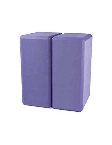 Nu-Source Yoga Block (2-Piece), Sky Blue, 9 x 6 x 4-Inch
