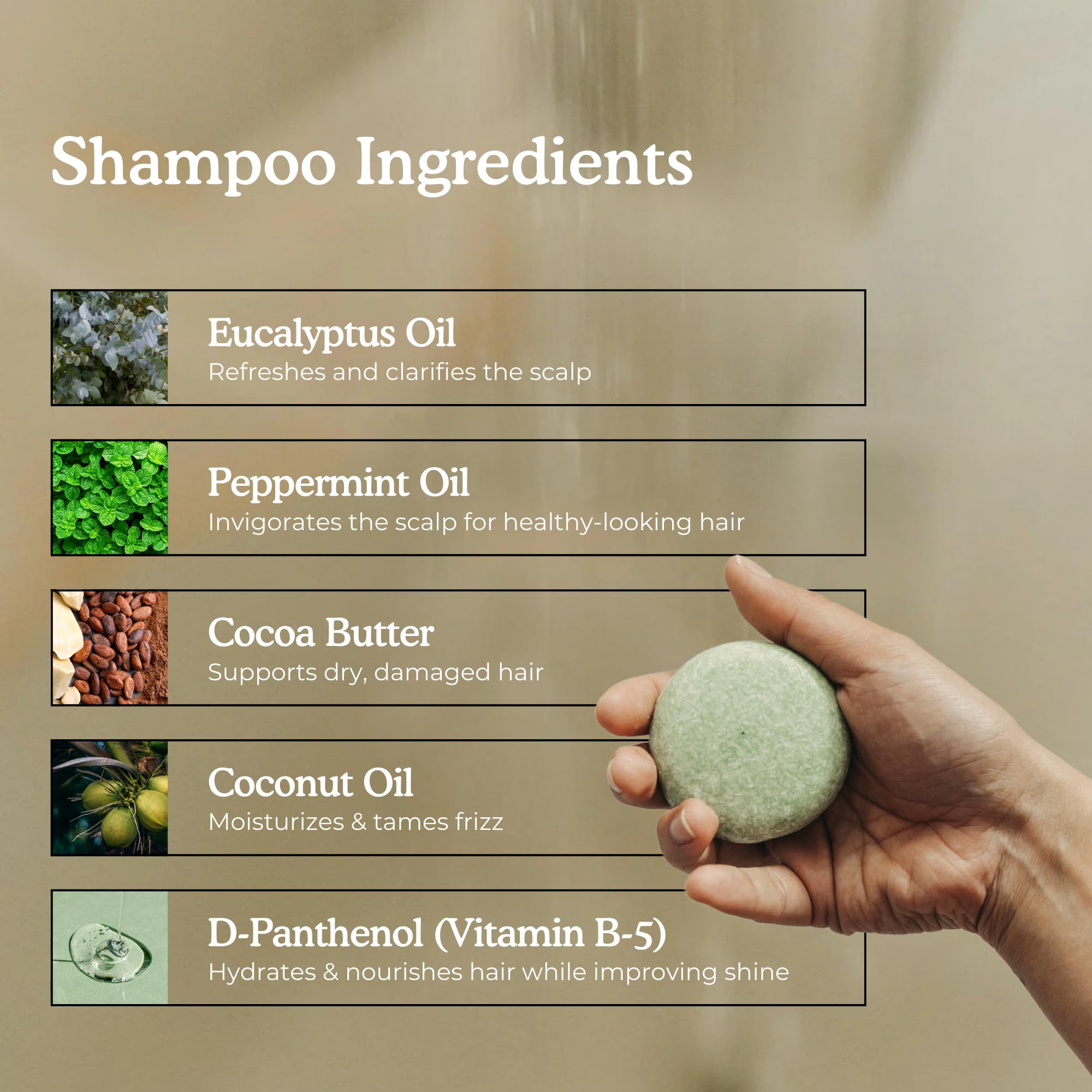 Zero Waste MVMT Shampoo & Conditioner Bar Set | Peppermint + Eucalyptus | With Travel Container and Cedar Tray | Natural Salon Quality Shampoo, Zero Waste & Plastic Free
