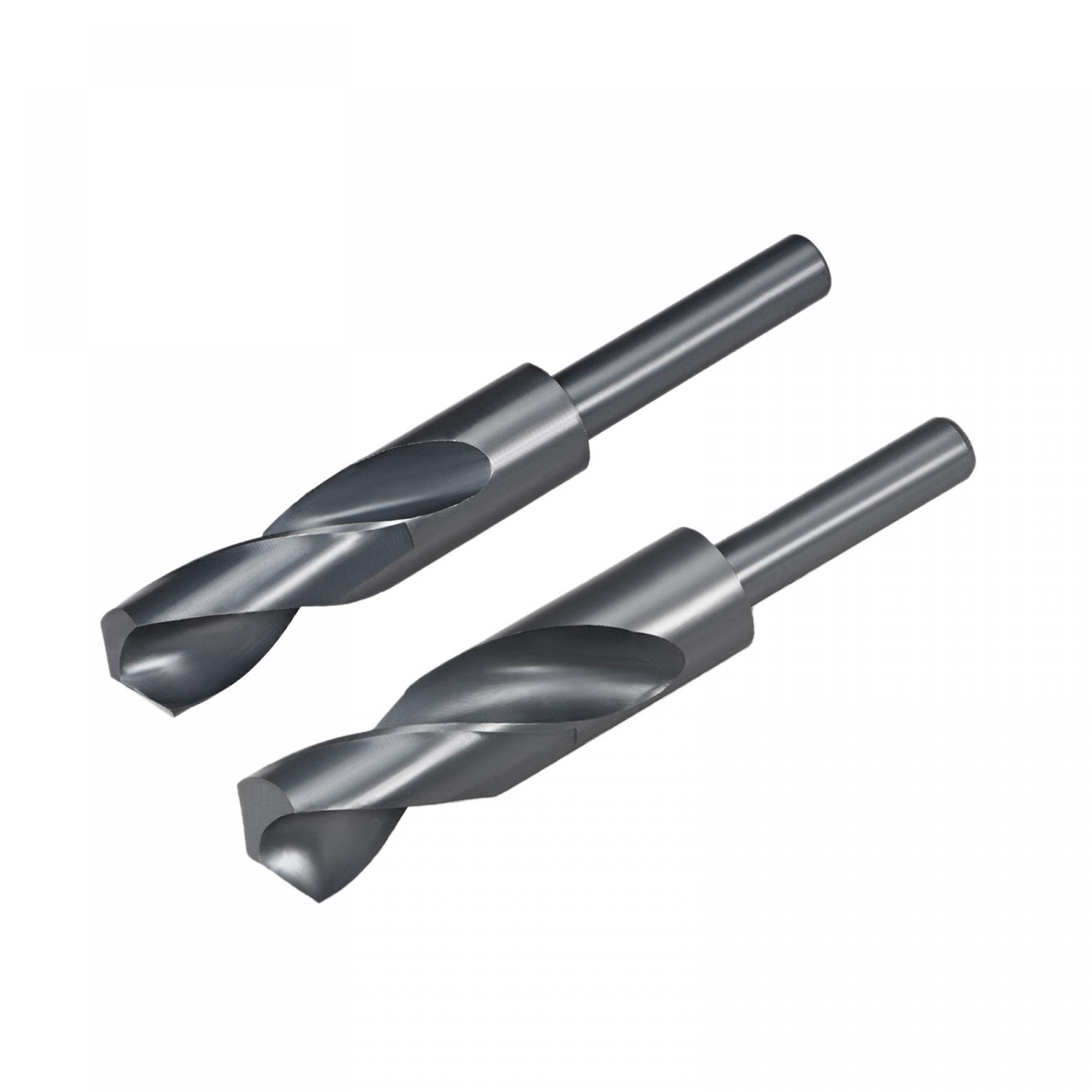 uxcell Reduced Shank Drill Bit 21mm & 24mm HSS 6542 Black Oxide with 1/2" Straight Shank