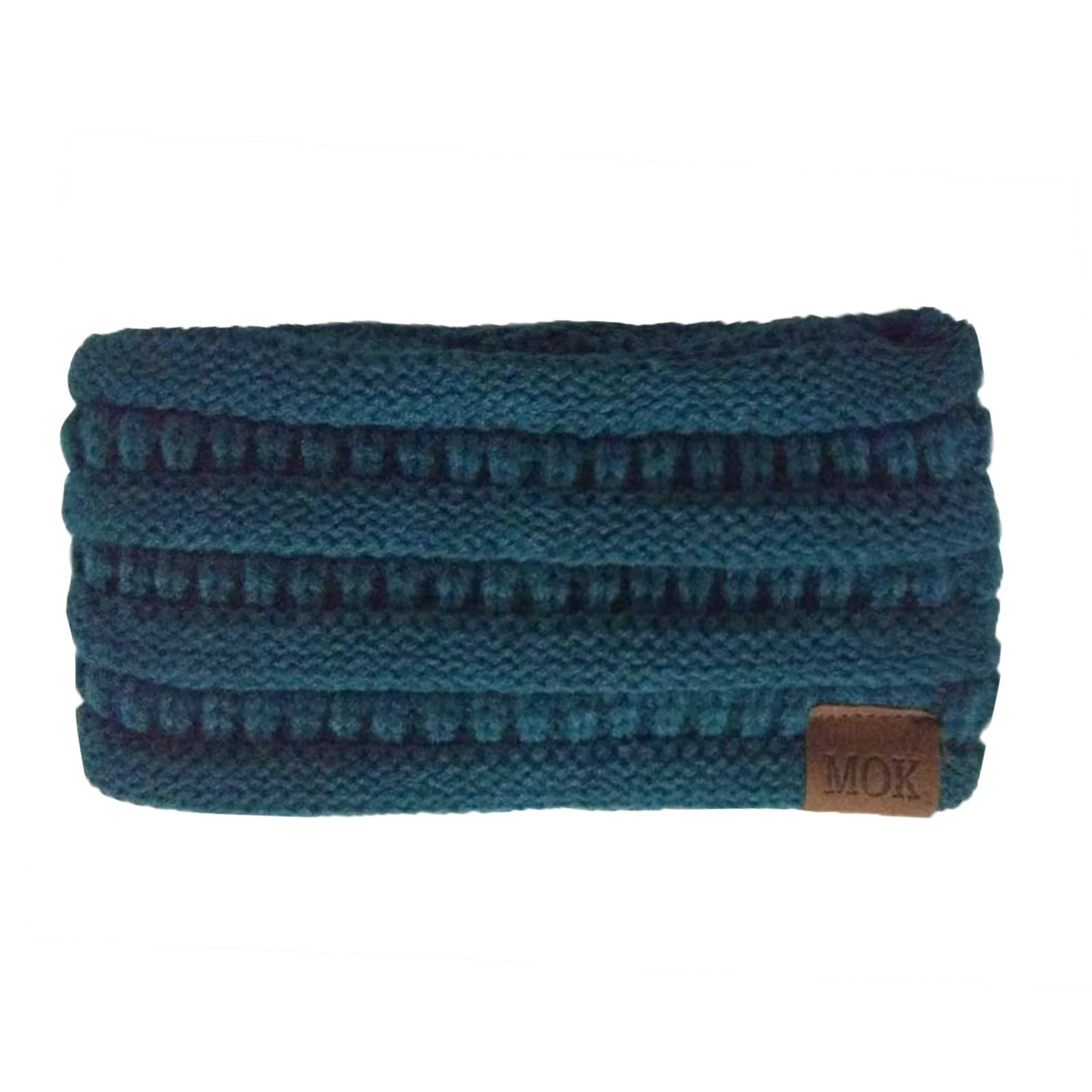 Women Comfort Headband Stretch Earmuff Crochet Beanie Cap Winter Ear Warmer Solid Color Sport Headbands Gift for Women