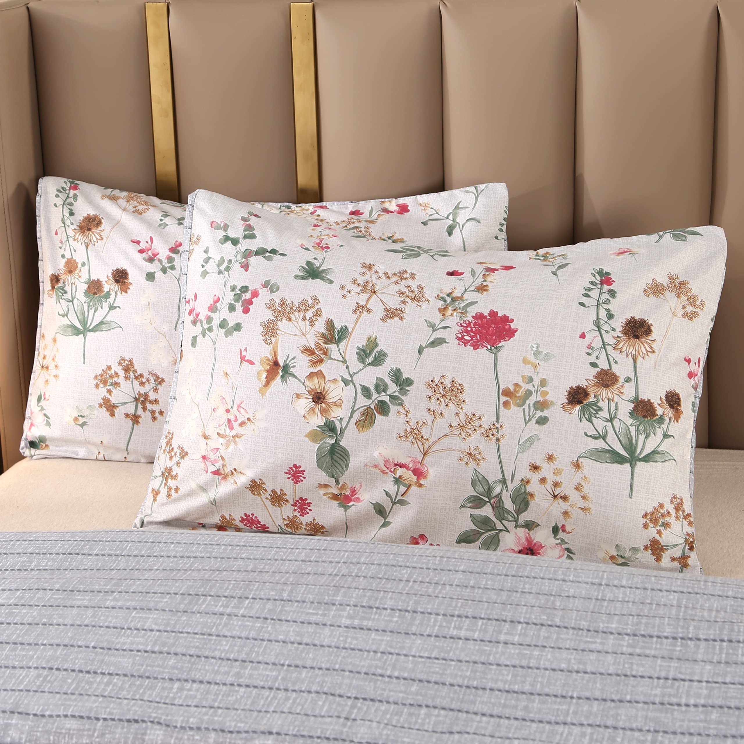 SUCHDECO Duvet Cover Set 90" x 90" Queen Size, Microfiber White Cover Sets 3 Pieces (1 Duvet Cover + 2 Pillow Shams)
