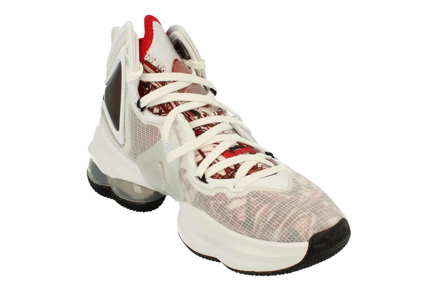 Nike Lebron XIX GS Basketball Trainers DD0418 Sneakers Shoes (UK 4.5 us 5Y EU 37.5, White University red Black 101)