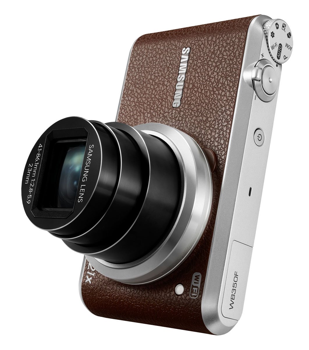 Samsung WB350F 16.3MP CMOS Smart WiFi & NFC Digital Camera with 21x Optical Zoom, 3.0" Touch Screen LCD and 1080p HD Video (Brown)