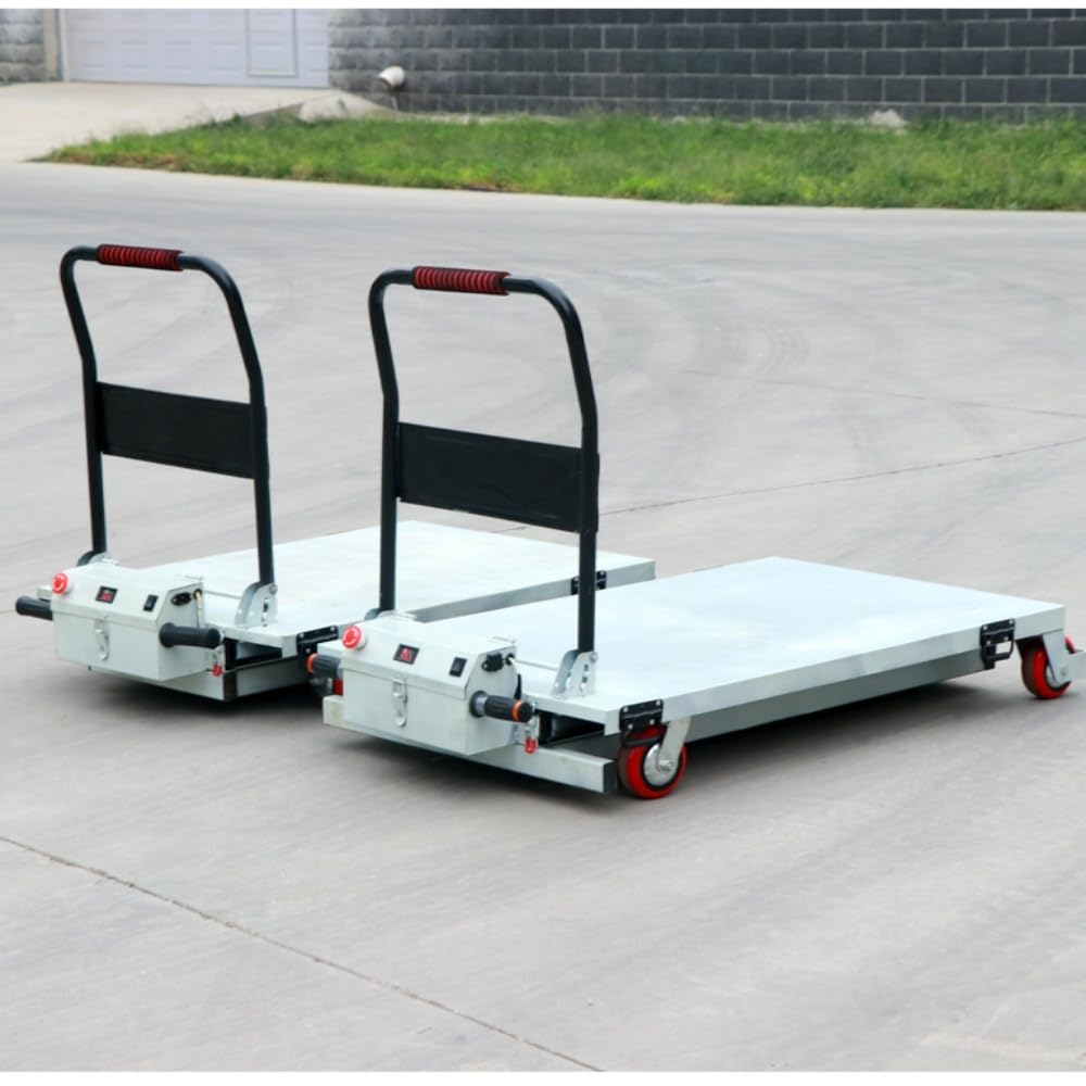ZGSDTF On-Board Electric Hydraulic Lift Trolley, Folding Trolley, Material Elevator, Himurek Car,Suitable for Transporting and Loading Materials onto Trucks with Trucks(Truck Applicable )