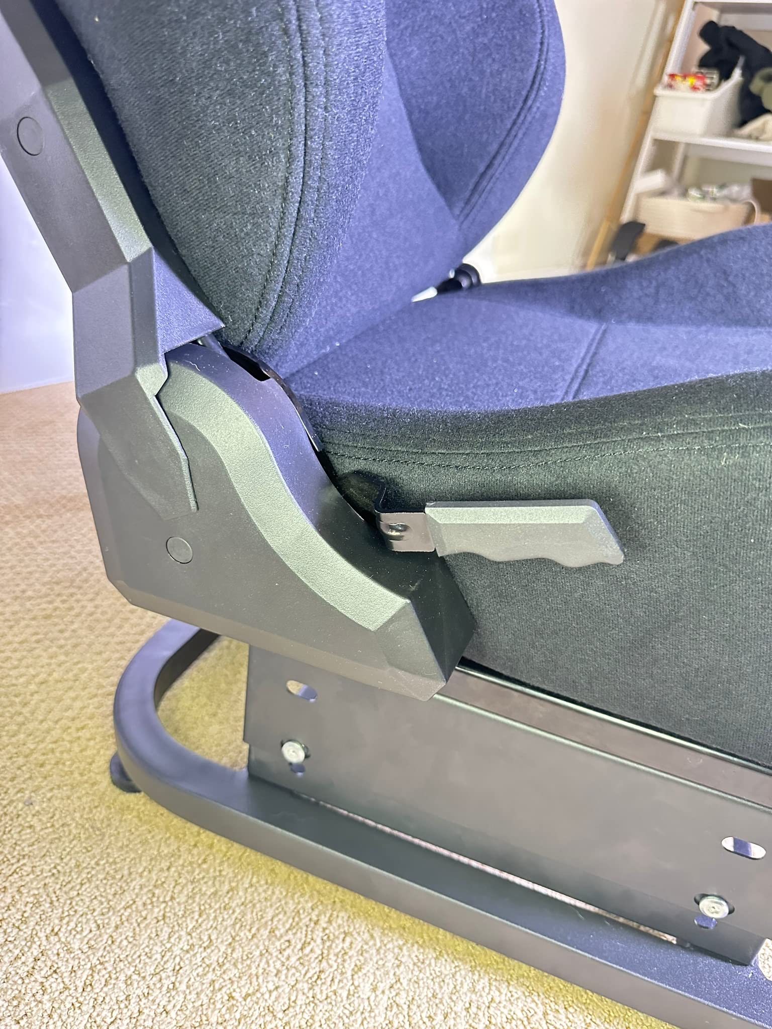 X-Factor Racing Wheel Simulator Cockpit Seat with Steering Wheel Stand and Gear Shifter Mount, Adjustable Seat, Fits Logitech, Thrustmaster, Fanatec Wheels, Compatible with Xbox One, PS4, PC Platforms