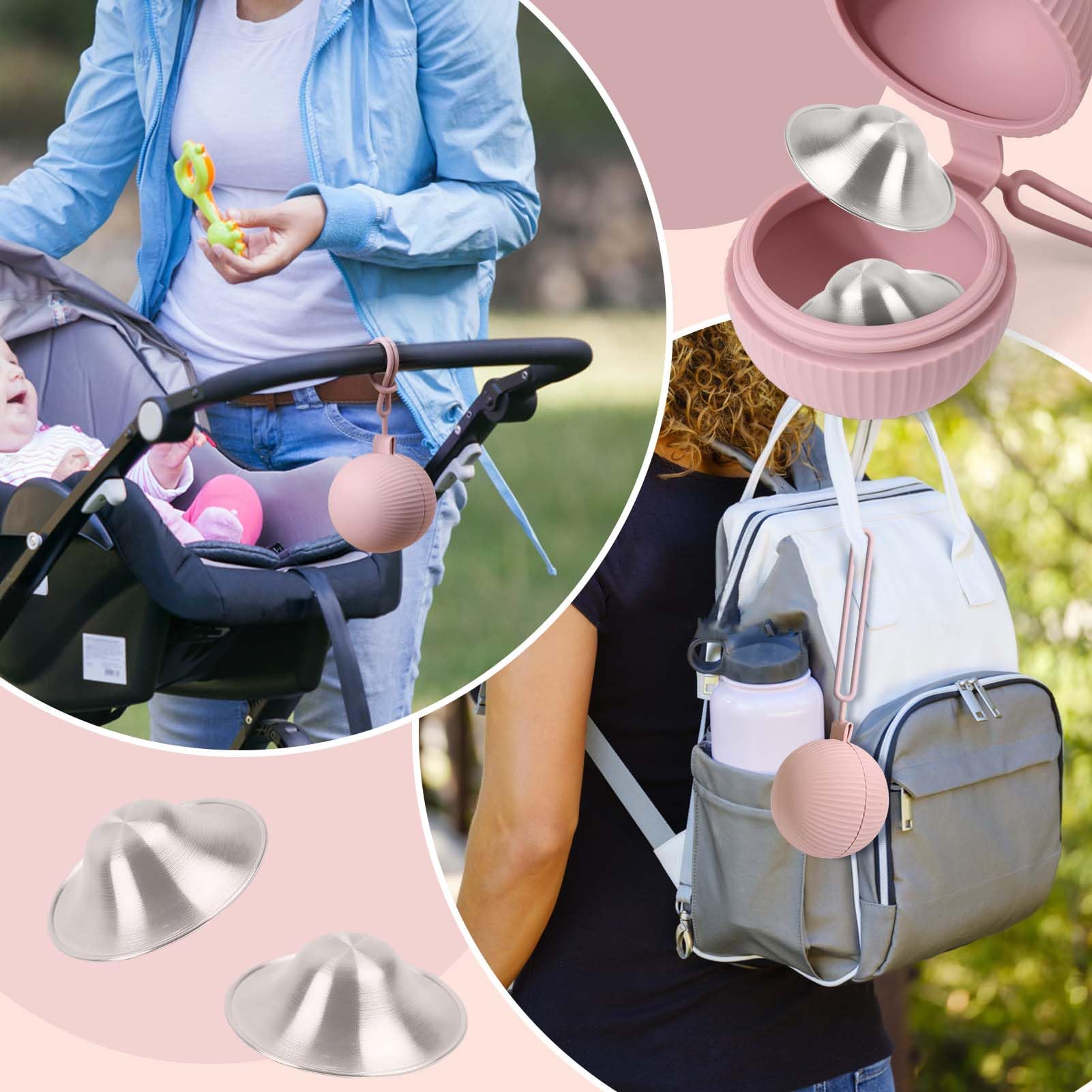 Nipples Silicone Holder for Silver Nursing Cups, All-Round Silver Nursing Cups Protector for Nipple Shields for Nursing Newborn