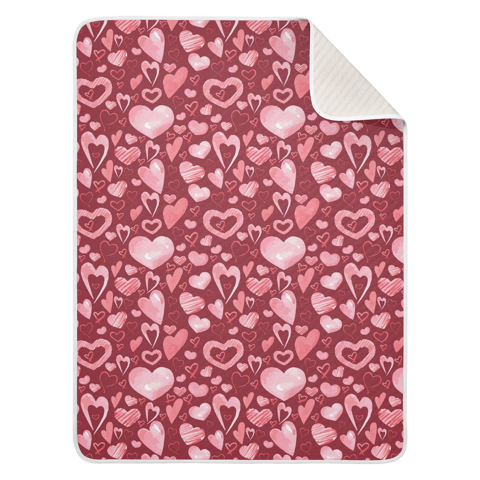 Valentine's Day Baby Blankets for Boys Super Soft Warm Toddler Blankets for Girls Lightweight Crib Blanket Throw Blanket for Nursery Crib Infant Unisex Baby Travel Decor Adult