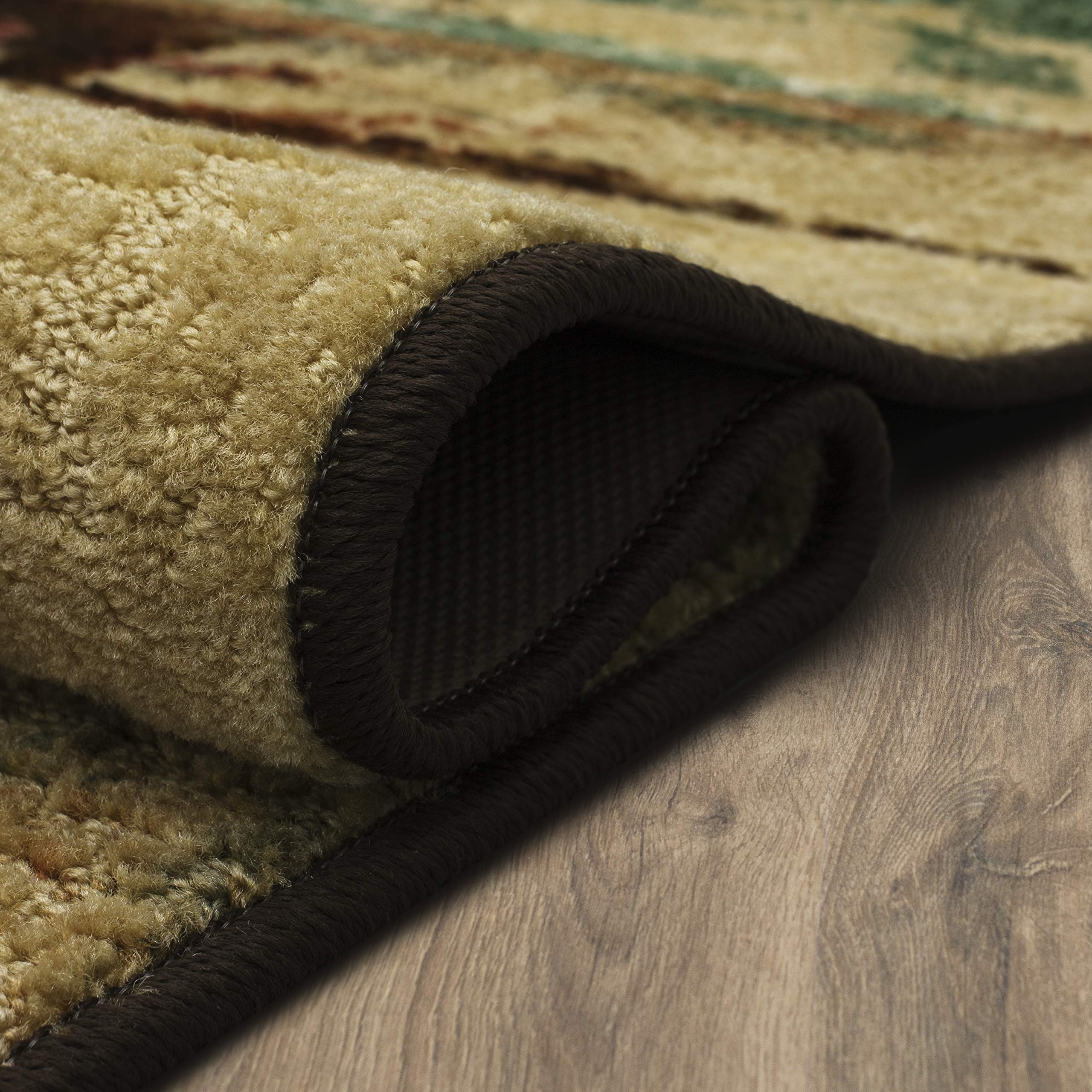 Mohawk Home Aqua Strata Fusion Abstract Area Rug (6'x9')